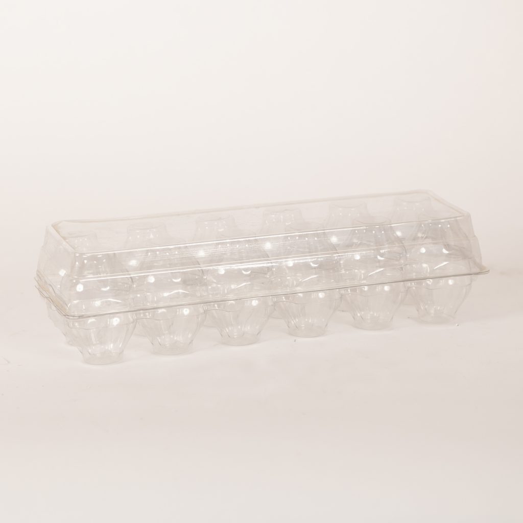 Jumbo Tri-fold Plastic Egg Carton - Pullets Plus